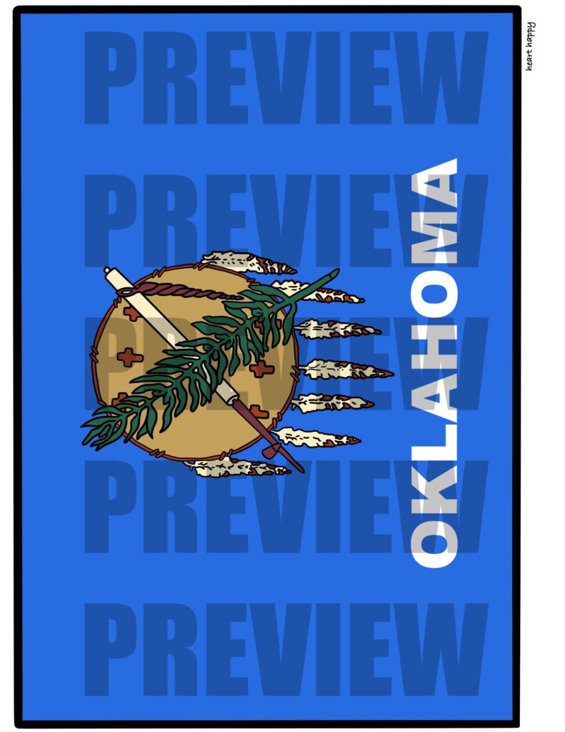Oklahoma State Flag Craft | Oklahoma State Symbols | Made By Teachers