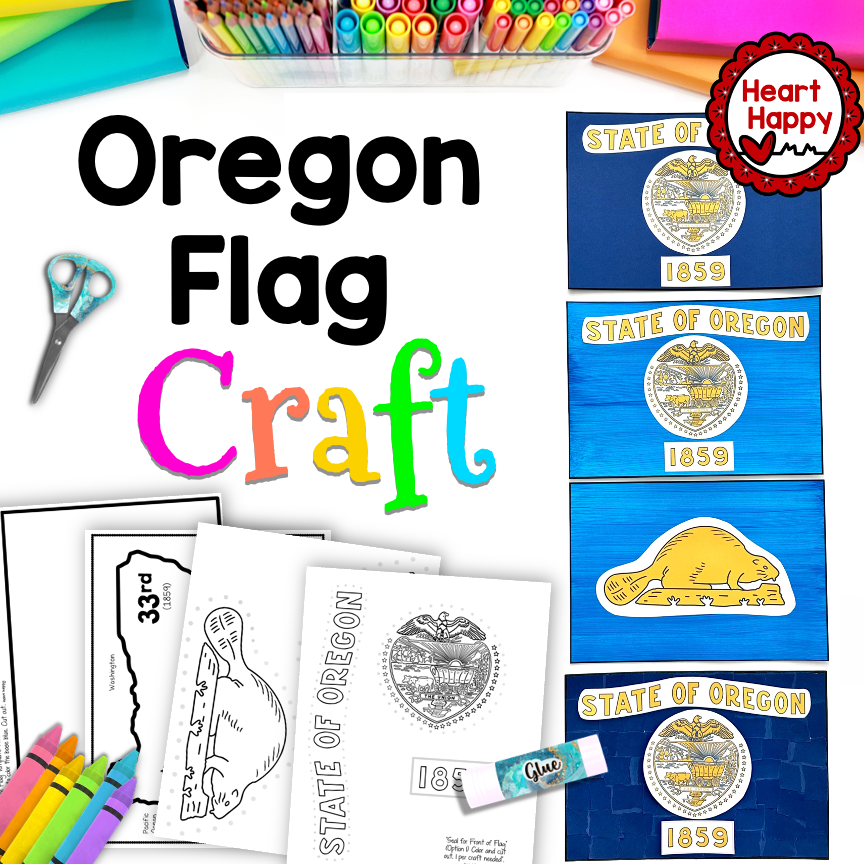 Oregon State Flag Craft | Oregon State Symbols | Made By Teachers