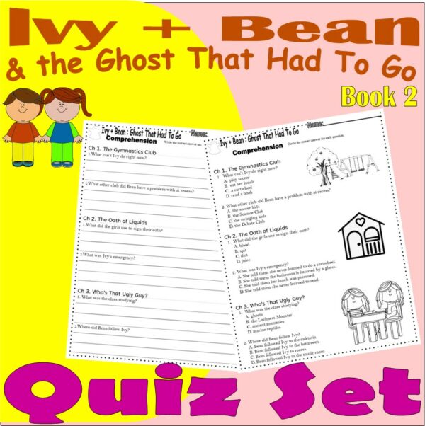 Ivy + Bean Ghost That Had to Go Reading Comprehension Test QUIZ SET ...