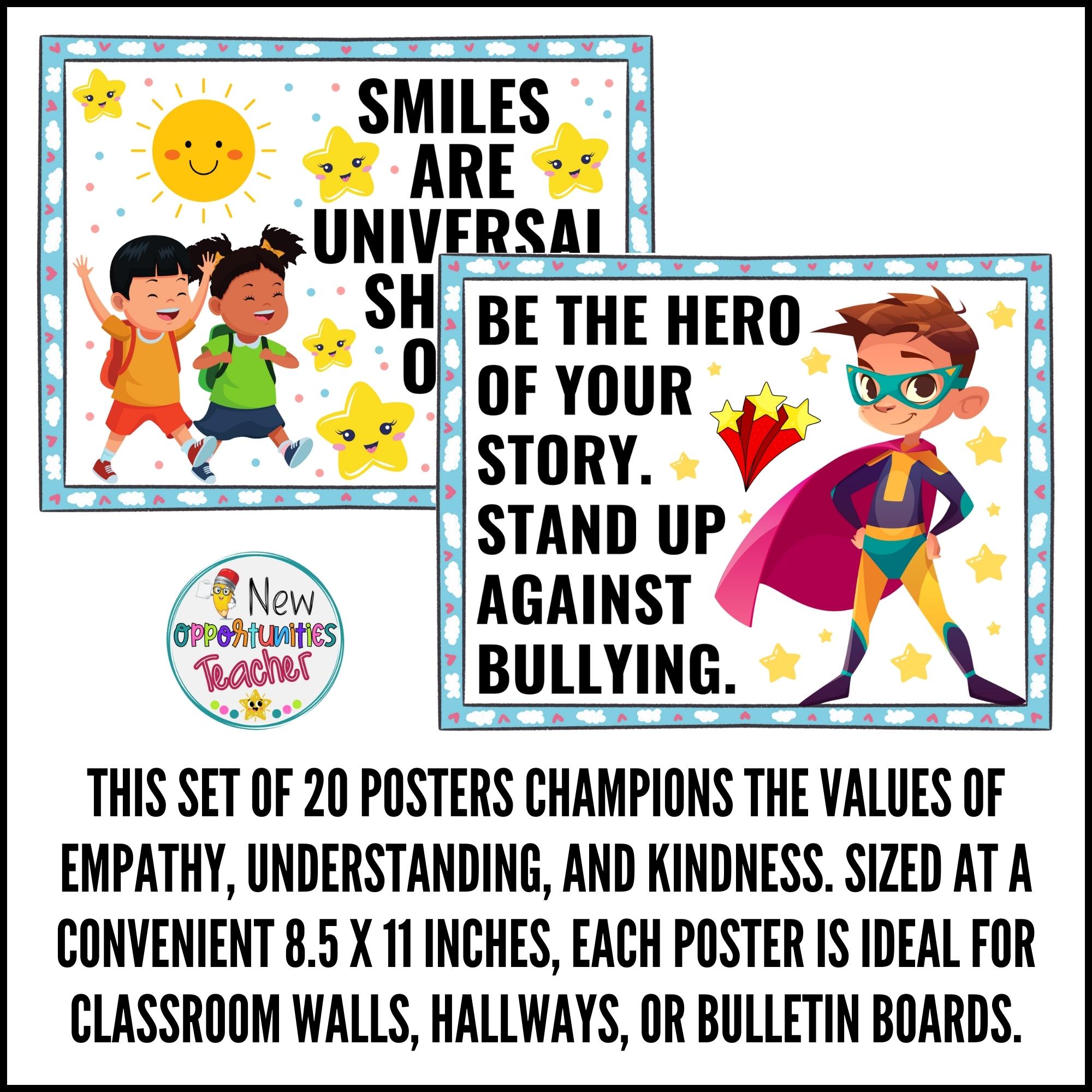 National Bullying Prevention Month Activities and Bulletin Board BUNDLE ...