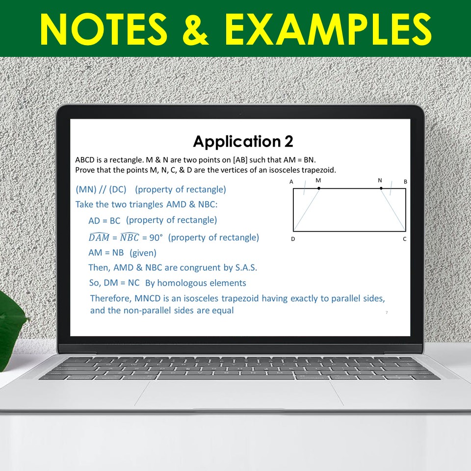 Trapezoid PowerPoint Presentation Lesson Middle School Geometry | Made ...