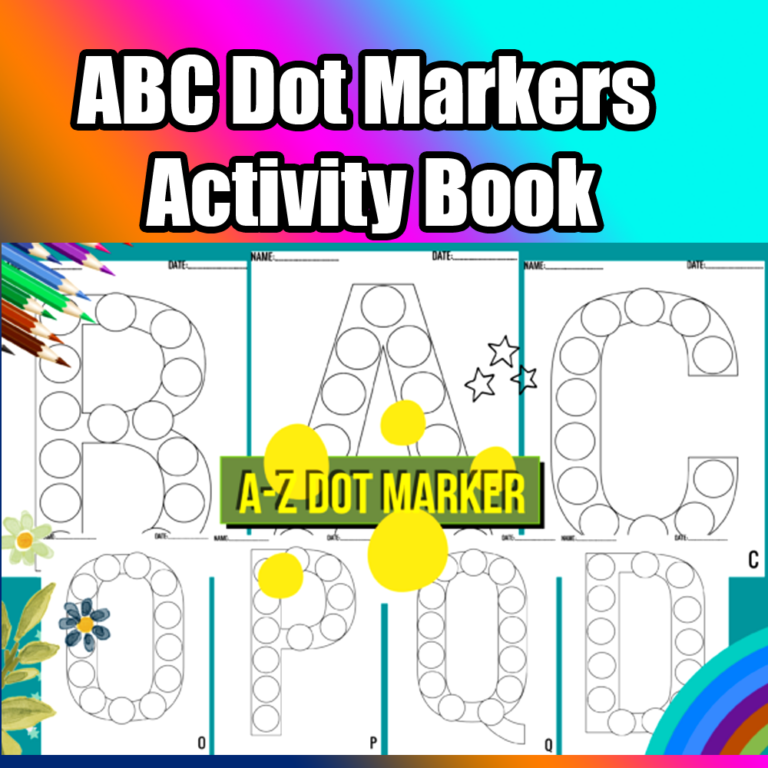 ABC Dot Markers Activity Book Graphic, Preschool Worksheets & Teaching ...