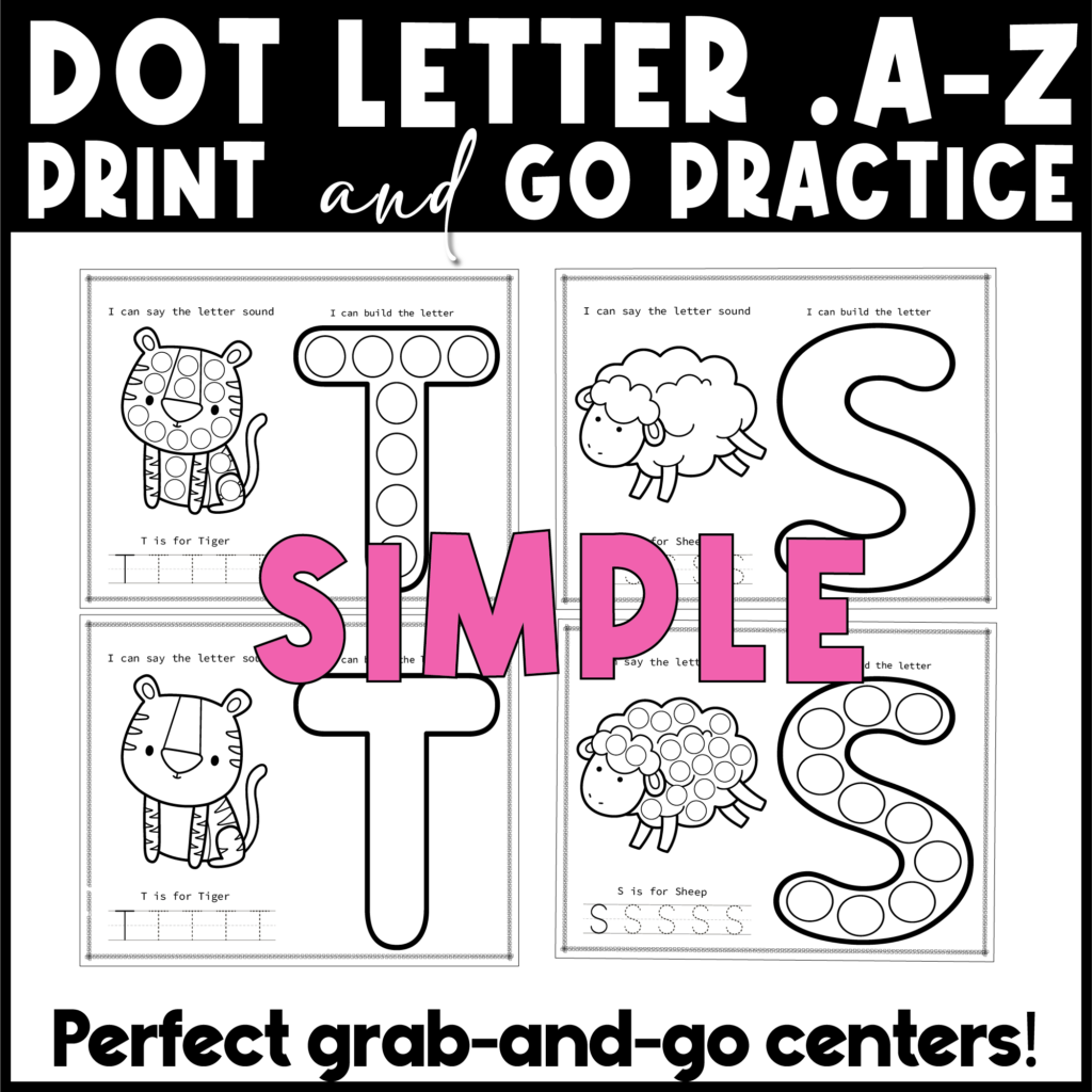 Dot a-z Letter - Dot Marker and coloring worksheet activities- A-Z ...