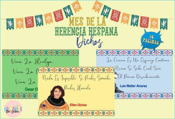 Hispanic heritage month Spanish Posters |Citas de la Mes de la Herencia ...