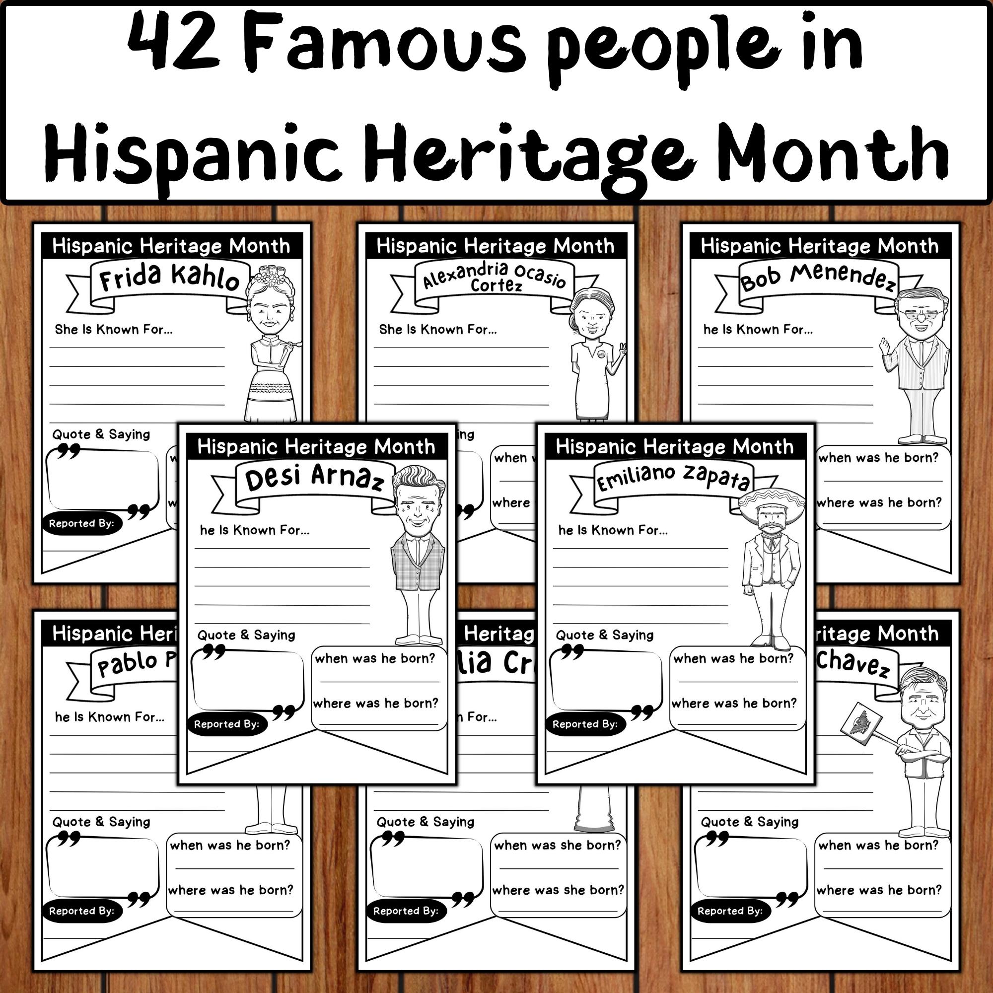 Coloring Pennants for Hispanic Heritage Month Research Projects ENGLISH ...