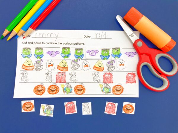 Halloween Patterns Math Center AB ABC AAB and ABB Patterns - Made By ...
