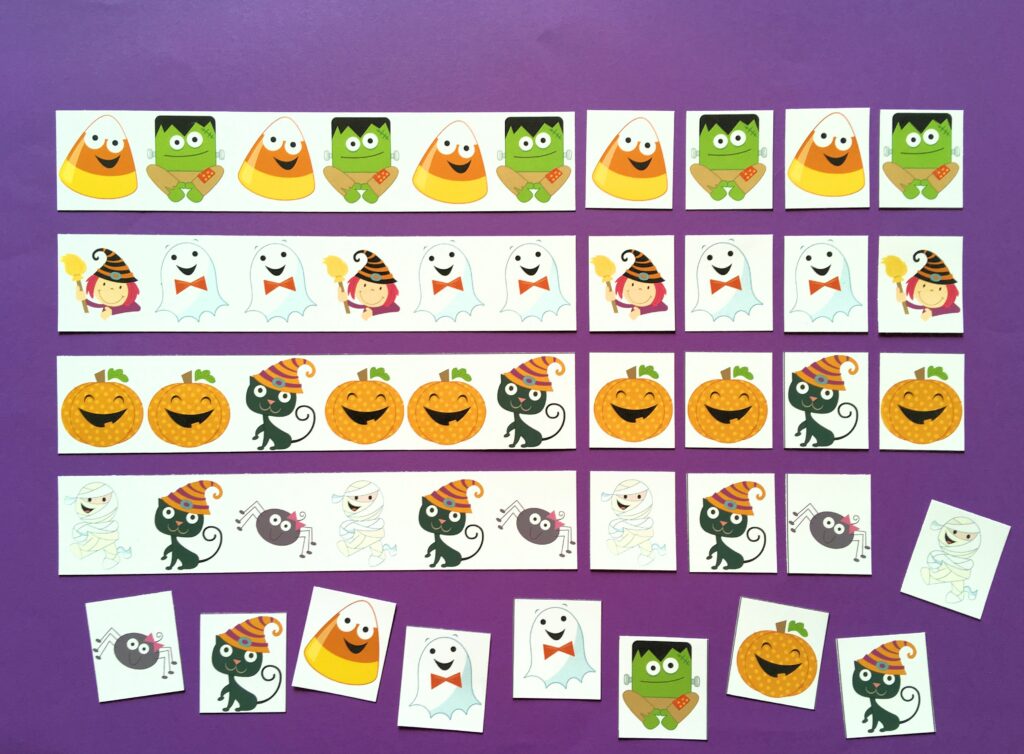 Halloween Patterns Math Center AB ABC AAB and ABB Patterns - Made By ...