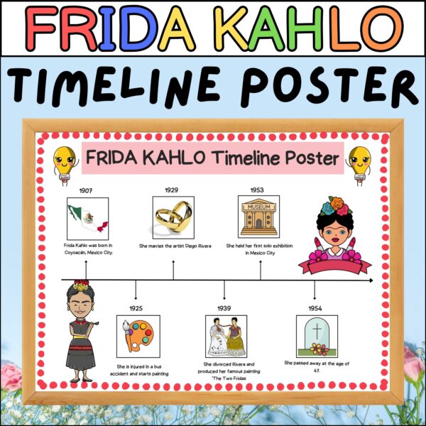 Frida Kahlo Reading Comprehension Passage with Questions and Timeline ...