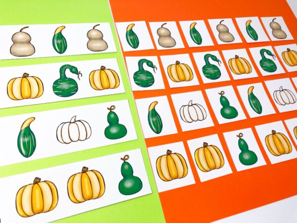 Pumpkin Patterns Fall Math Center with AB ABC AAB and ABB Patterns ...