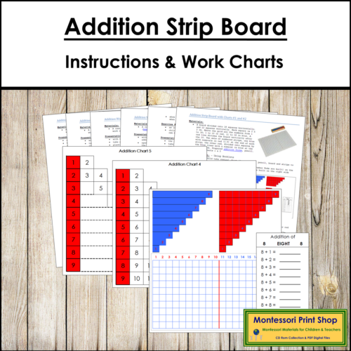Montessori Addition Strip Board, Charts & Instructions - Made By Teachers