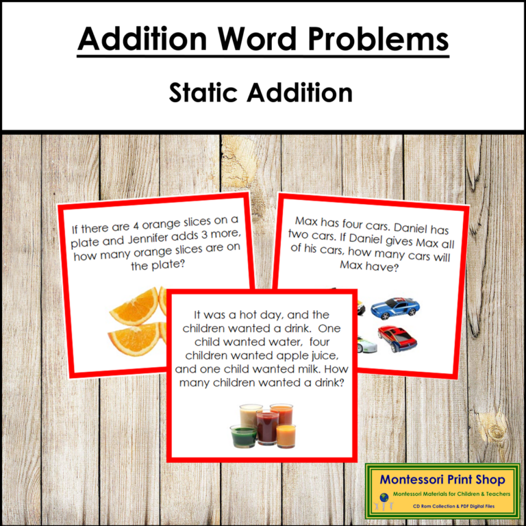 Addition Word Problems Set 1 (color-coded) - Static Addition Questions ...