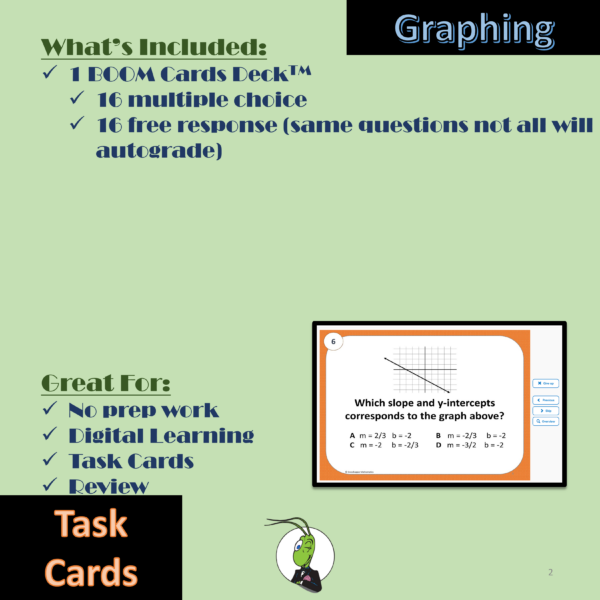 Linear Graphing Real Life Algebra 1 BOOM Task Cards - Made By Teachers