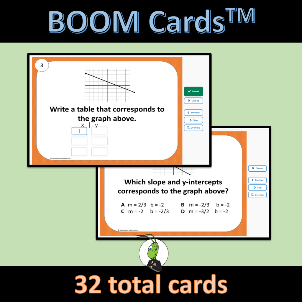 Linear Graphing Real Life Algebra 1 BOOM Task Cards - Made By Teachers