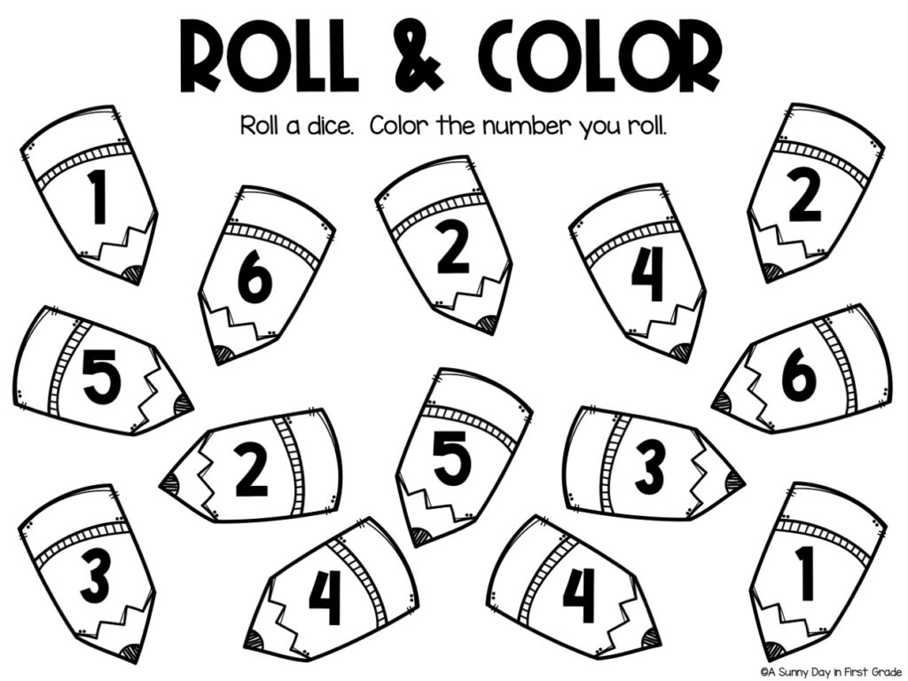 Fall Roll and Color Math Games - Made By Teachers