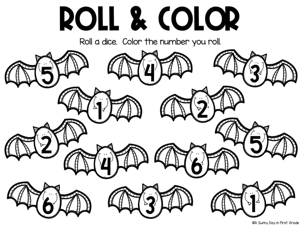 Fall Roll and Color Math Games - Made By Teachers