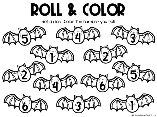 Fall Roll and Color Math Games - Made By Teachers