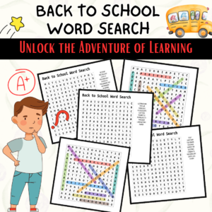 Back to School Word Search Printable - Fun Activity for First Week ...