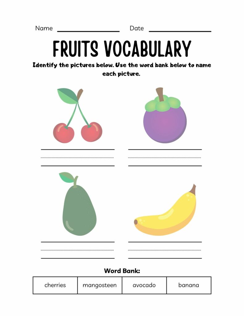 Cultivate Healthy Habits Fruits and Vegetables Workbook - Made By Teachers