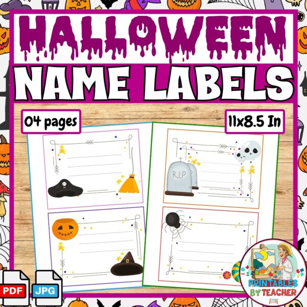 Halloween freebies | October classroom management | free Student Name ...