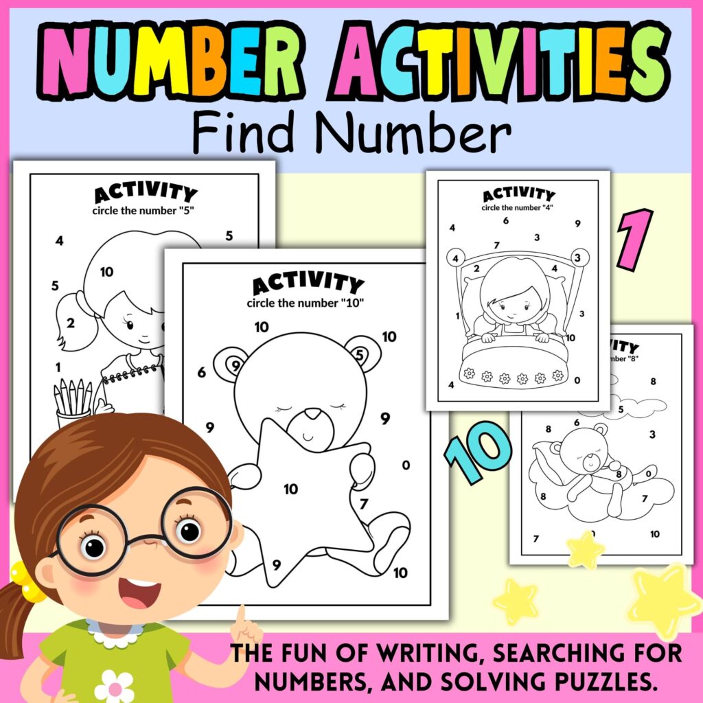 Find the number game for kindergarten and coloring the beautiful shapes ...