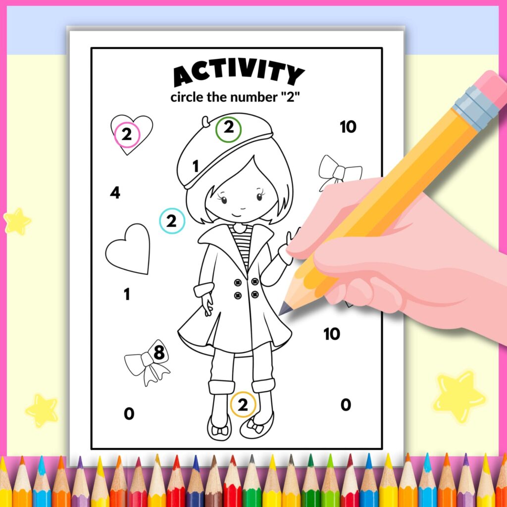 Find the number game for kindergarten and coloring the beautiful shapes ...