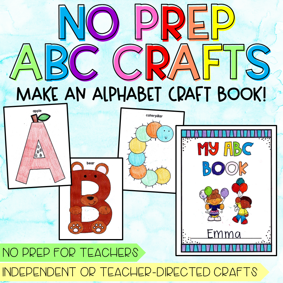 ABC Craft Book - LOW PREP Alphabet Crafts - Made By Teachers