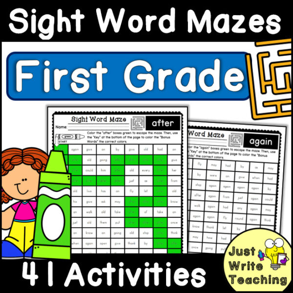 First Grade Sight Word Mazes | Made By Teachers