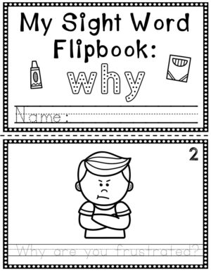 Sight Word Flip Book (Flipbook) - WHY | Made By Teachers