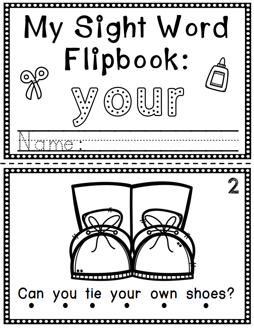 Sight Word Flip Book (Flipbook) - RED | Made By Teachers