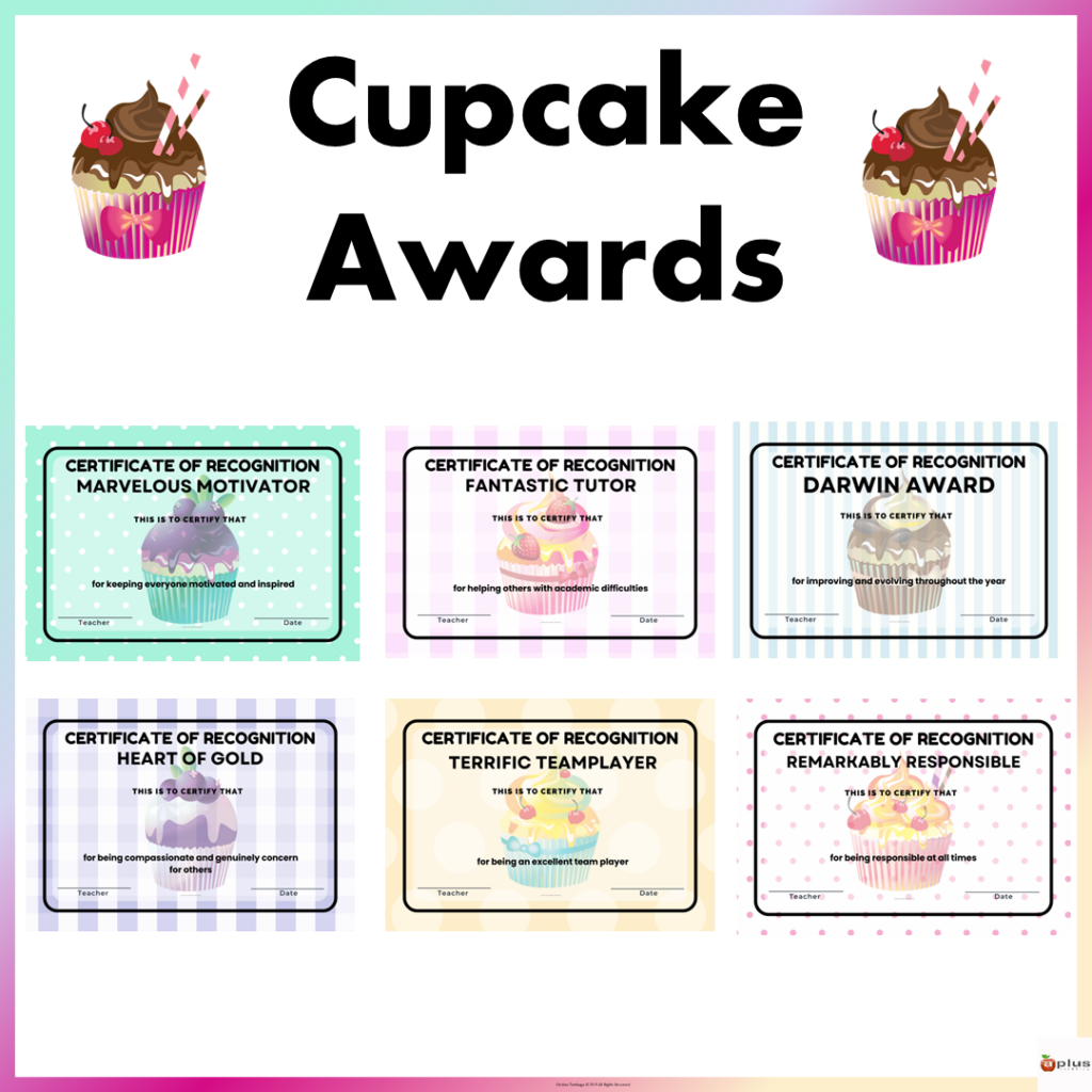 End of Year Cupcake Awards Certificate Editable | Made By Teachers