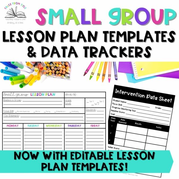 Small Group Lesson Plan Templates - I Can Statements & Intervention ...