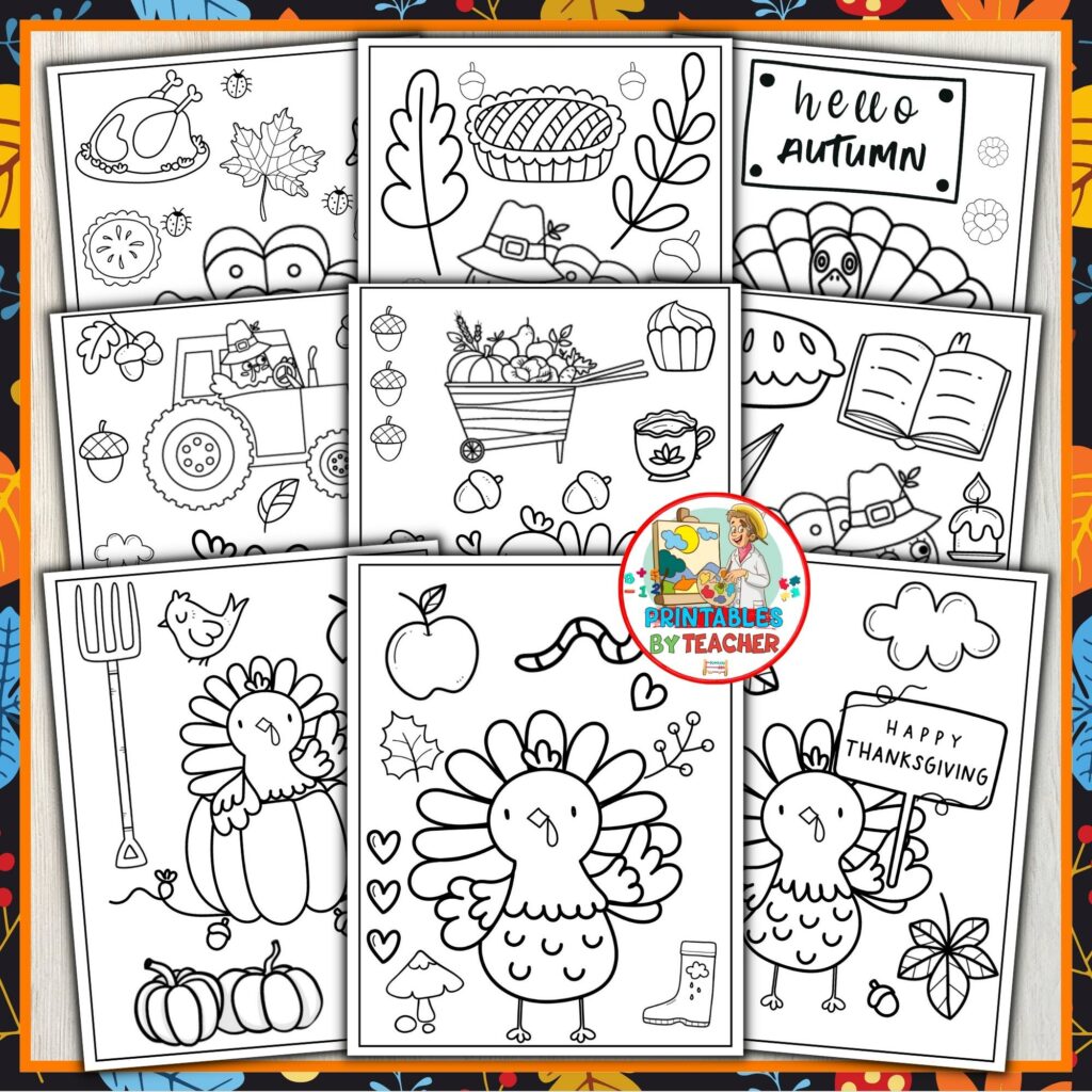 Thanksgiving Turkey coloring pages | October Fall Activities pumpkin ...