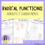 Radical Functions Guided Notes Bundle for Algebra 2 | Made By Teachers