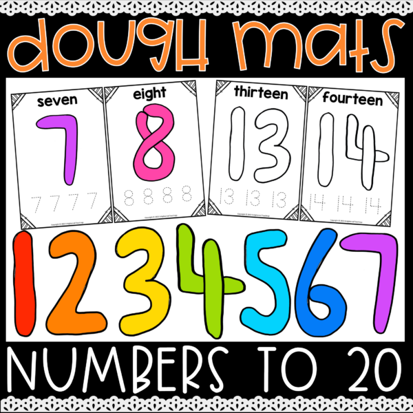 Numbers Play Dough Mats Fine Motor Skills, Number Playdough Mats ...