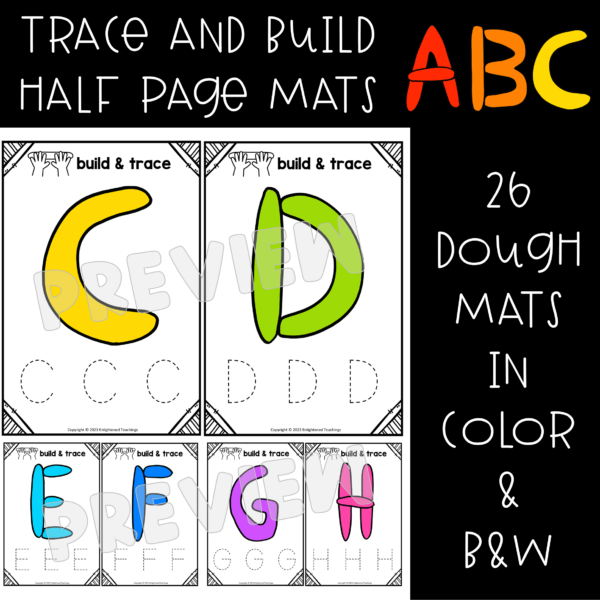 Uppercase Alphabet Play Dough Mats Letter Playdough Mats Alphabet ...