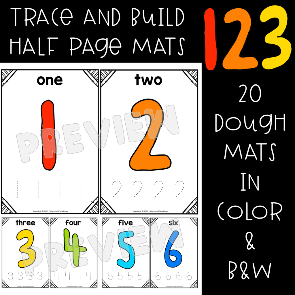Alphabet, Numbers & Shapes Play Dough Mats BUNDLE Letter Dough | Made ...