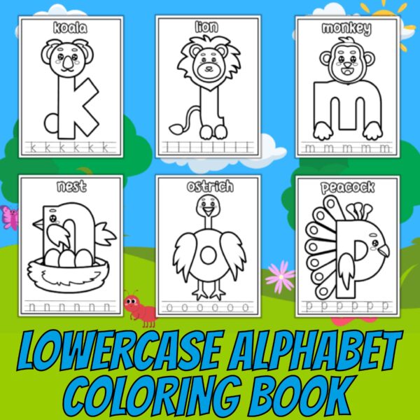Lowercase Alphabet Coloring Book For toddlers , preschoolers ...