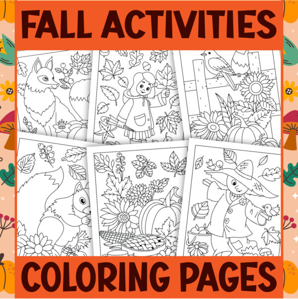 Fall Time Activities - 45 Autumn Coloring Pages - Fall Fruits, Animals ...