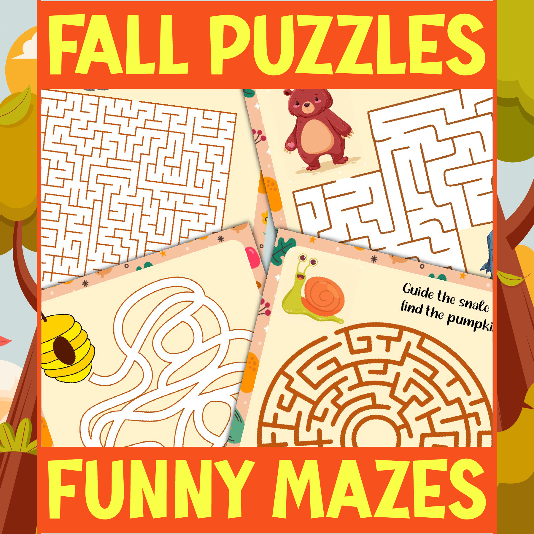 Fall Time Activities - Autumn Theme Word Scramble Puzzles - Puzzles For ...