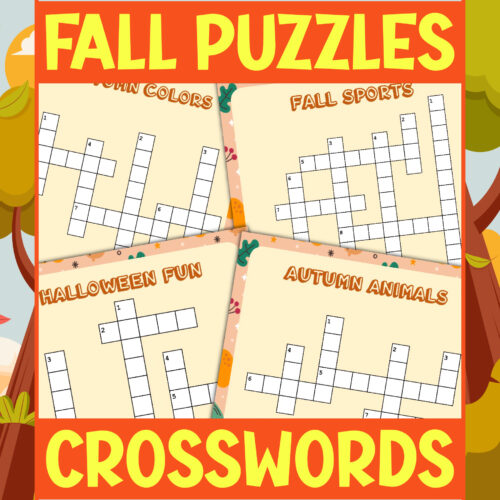 Fall Time Activities - Autumn Themed Crossword Puzzles - Funny Puzzles ...