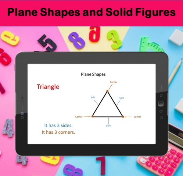 Plane Shapes and Solid Figures | PowerPoint Lesson Slides for First ...