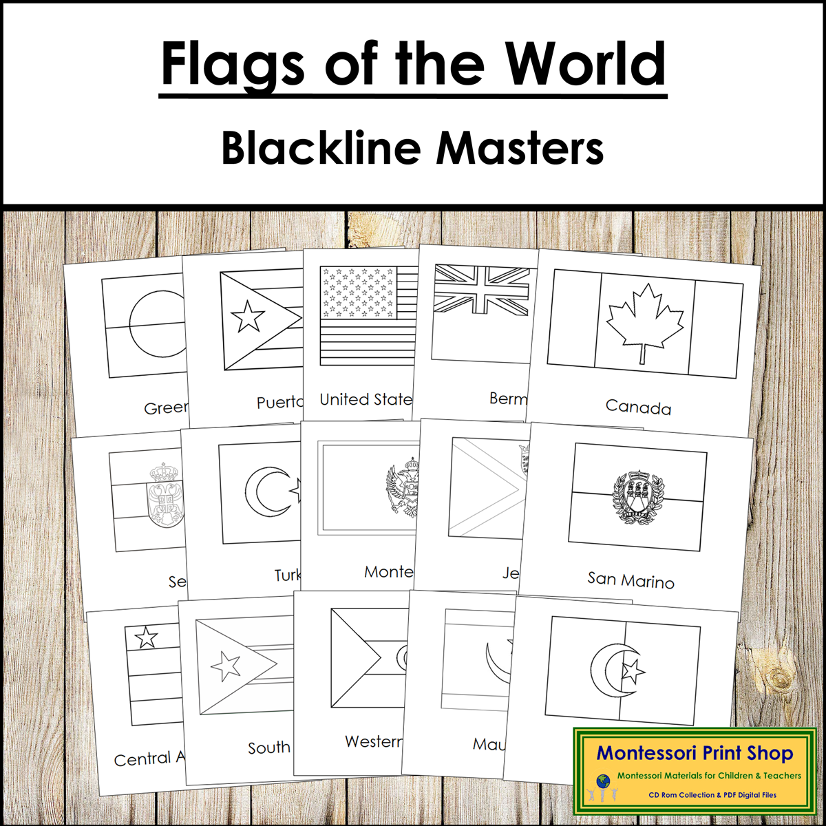 Flags of the World Bundle - Blackline Masters - Geography | Made By ...