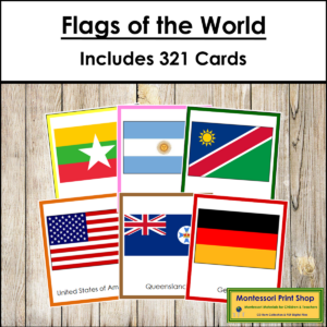 Flags of the World Bundle (color borders) - Montessori Geography - Made ...