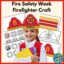 Firefighter Helmet Paper Crown Printable Craft - Firefighter Theme Hat ...