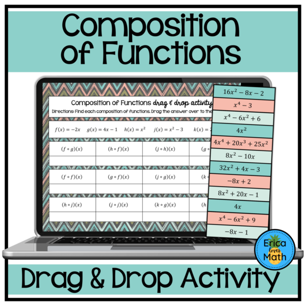 Composition of Functions Digital Activity Drag & Drop | Made By Teachers