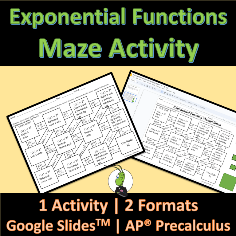 AP® Precalculus 2.4 Exponential Function Maze Activity | Digital and ...