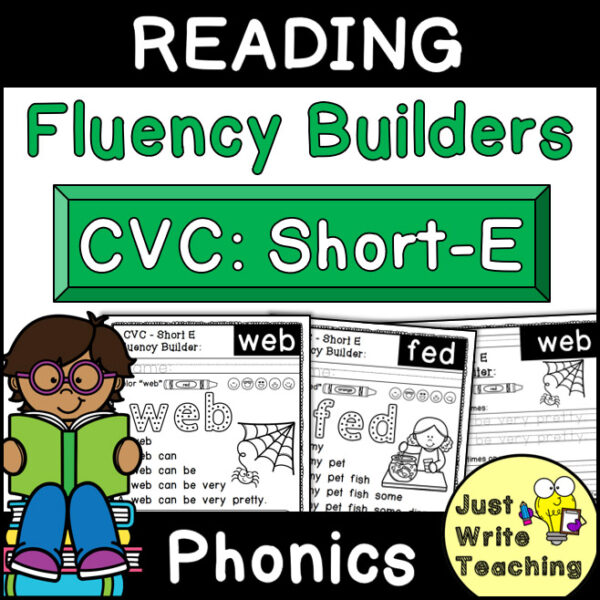 Reading Fluency Builders - CVC Short E - Made By Teachers