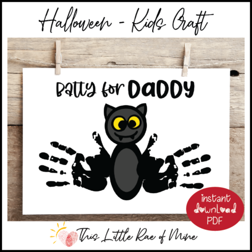 Batty for Daddy - Bat - Happy Halloween - handprint - October ...