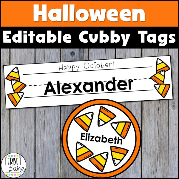 Editable Halloween Cubby Name Tags | Halloween Desk Name Tags - Made By ...