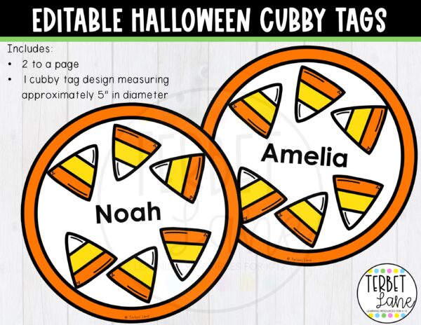Editable Halloween Cubby Name Tags | Halloween Desk Name Tags - Made By ...